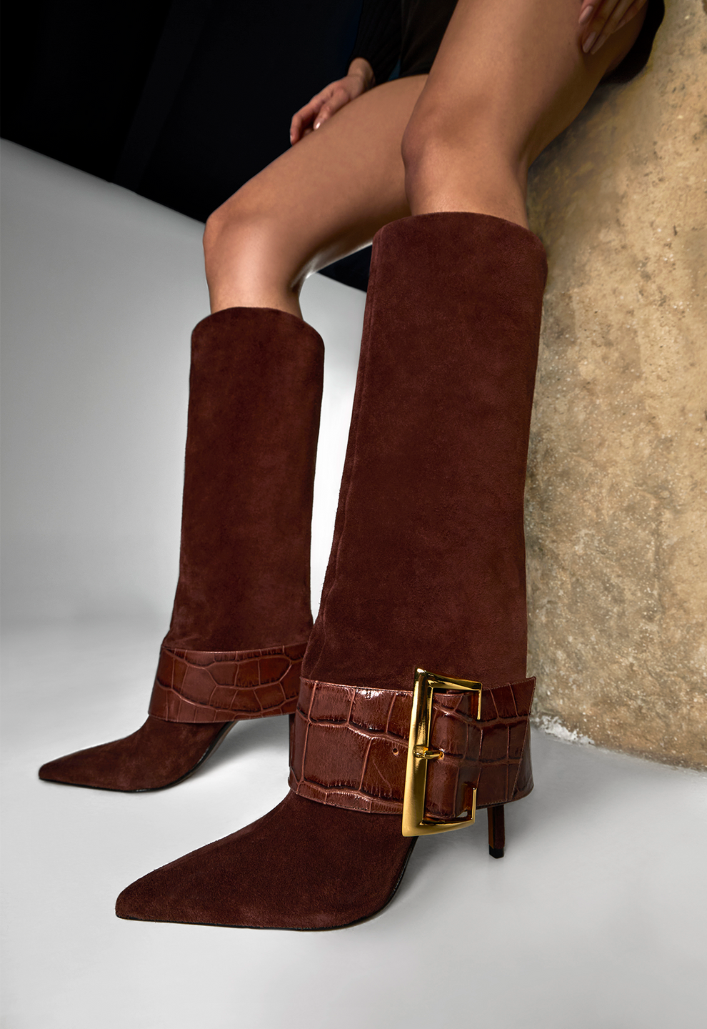 Brown Suede Boot Beatrix | SCHUTZ