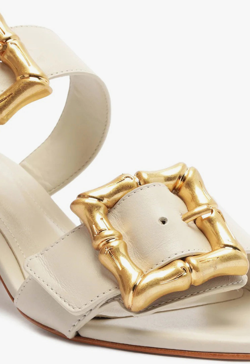 Enola Mid Block Sandal - White Block Heel Sandals – SCHUTZ