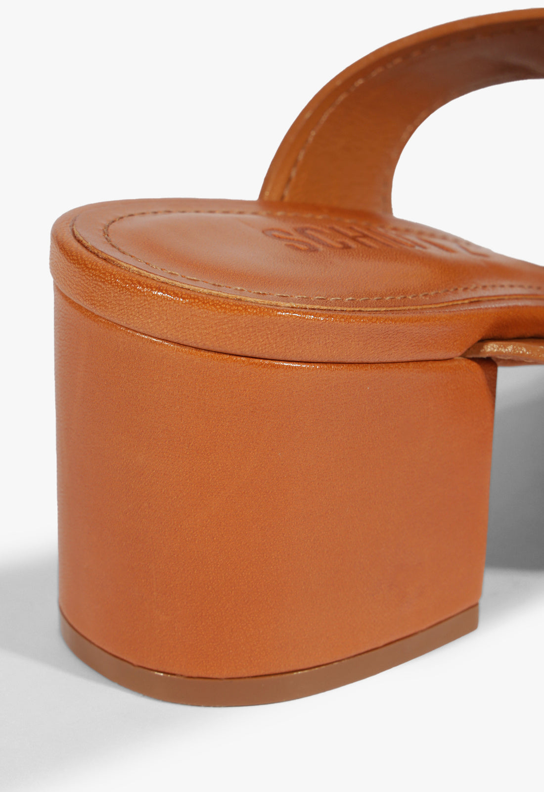 Olga Block Sandal | Brown | Leather – SCHUTZ