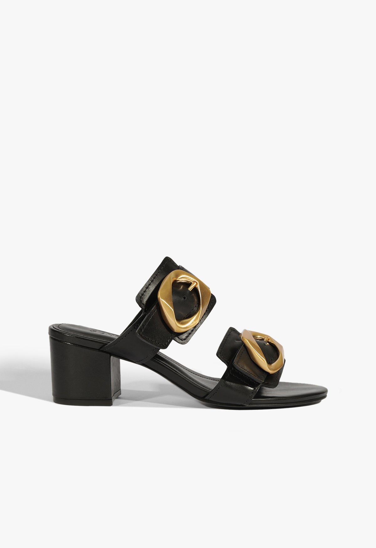 Olga Block Sandal | Black | Leather – SCHUTZ
