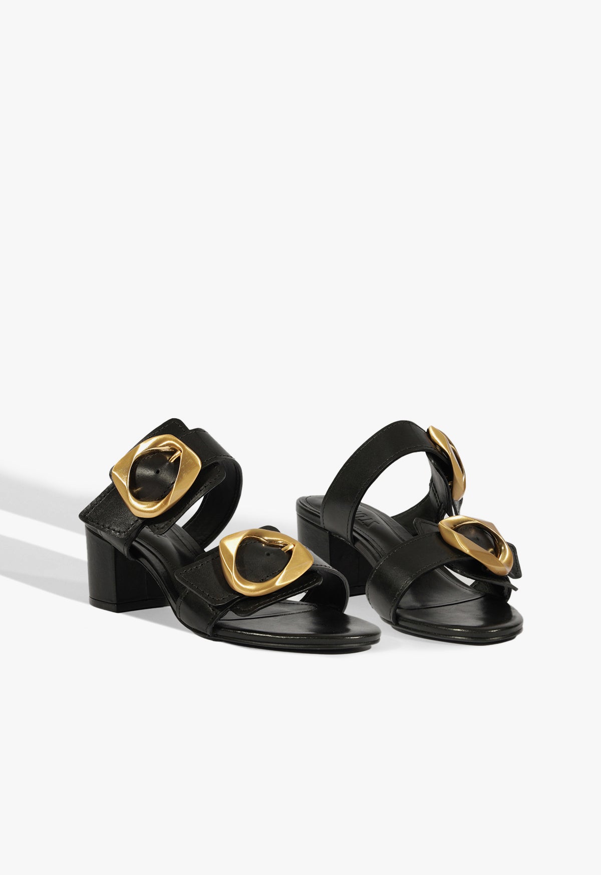 Olga Block Sandal | Black | Leather – SCHUTZ