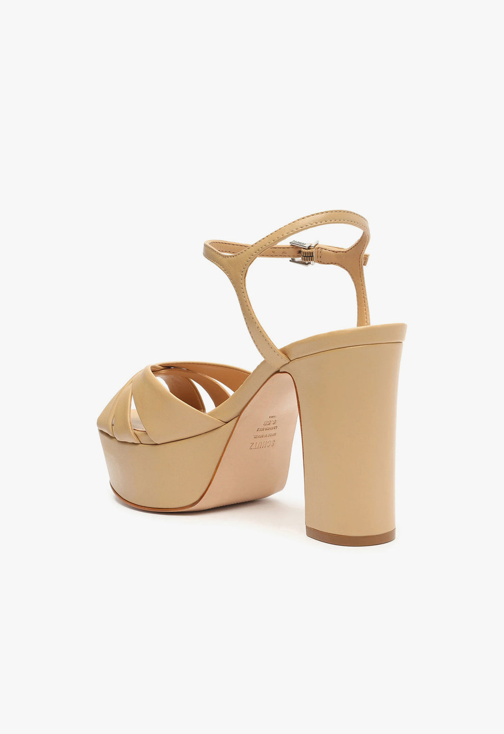 Keefa Platform Sandal | Beige Leather - SCHUTZ