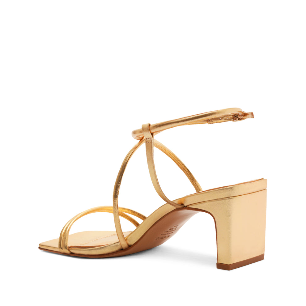 Aimee Block Sandal | Gold Leather - SCHUTZ
