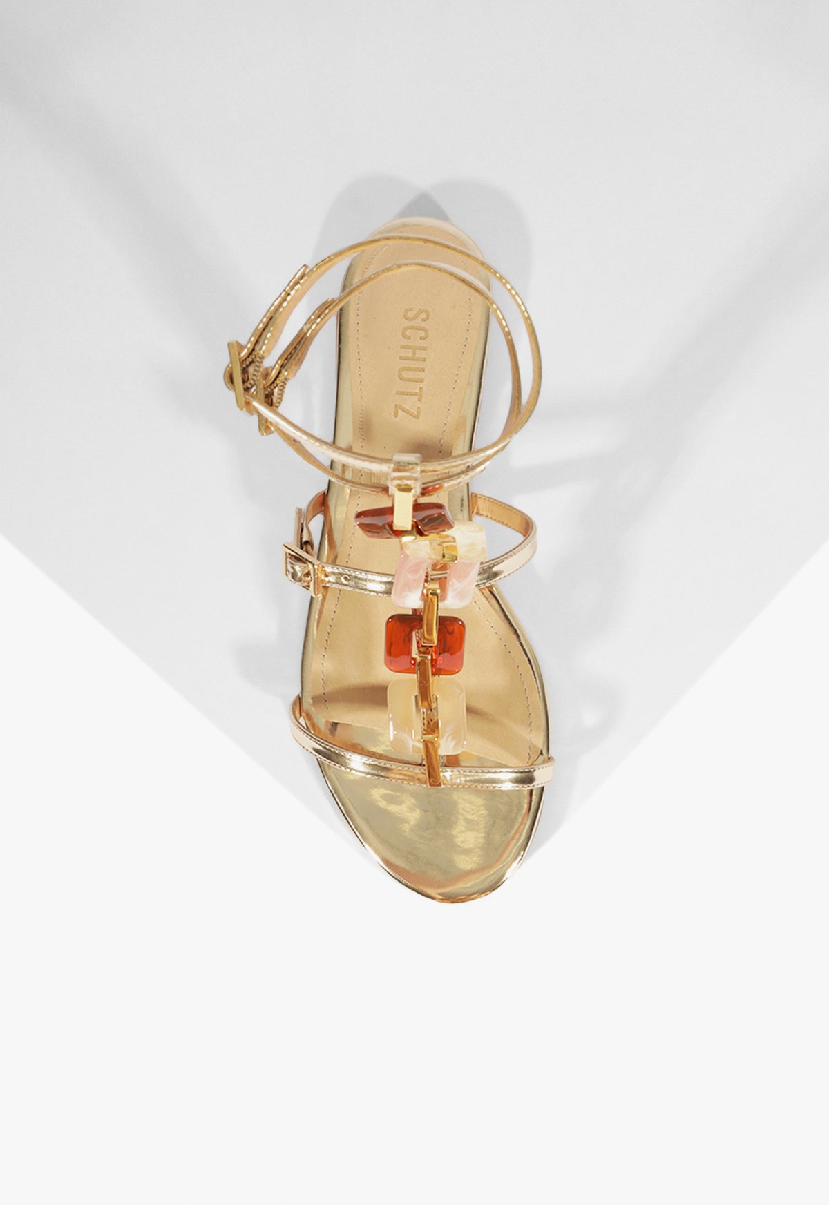 Cassandra Flat Sandal | Gold Metallic Leather – SCHUTZ