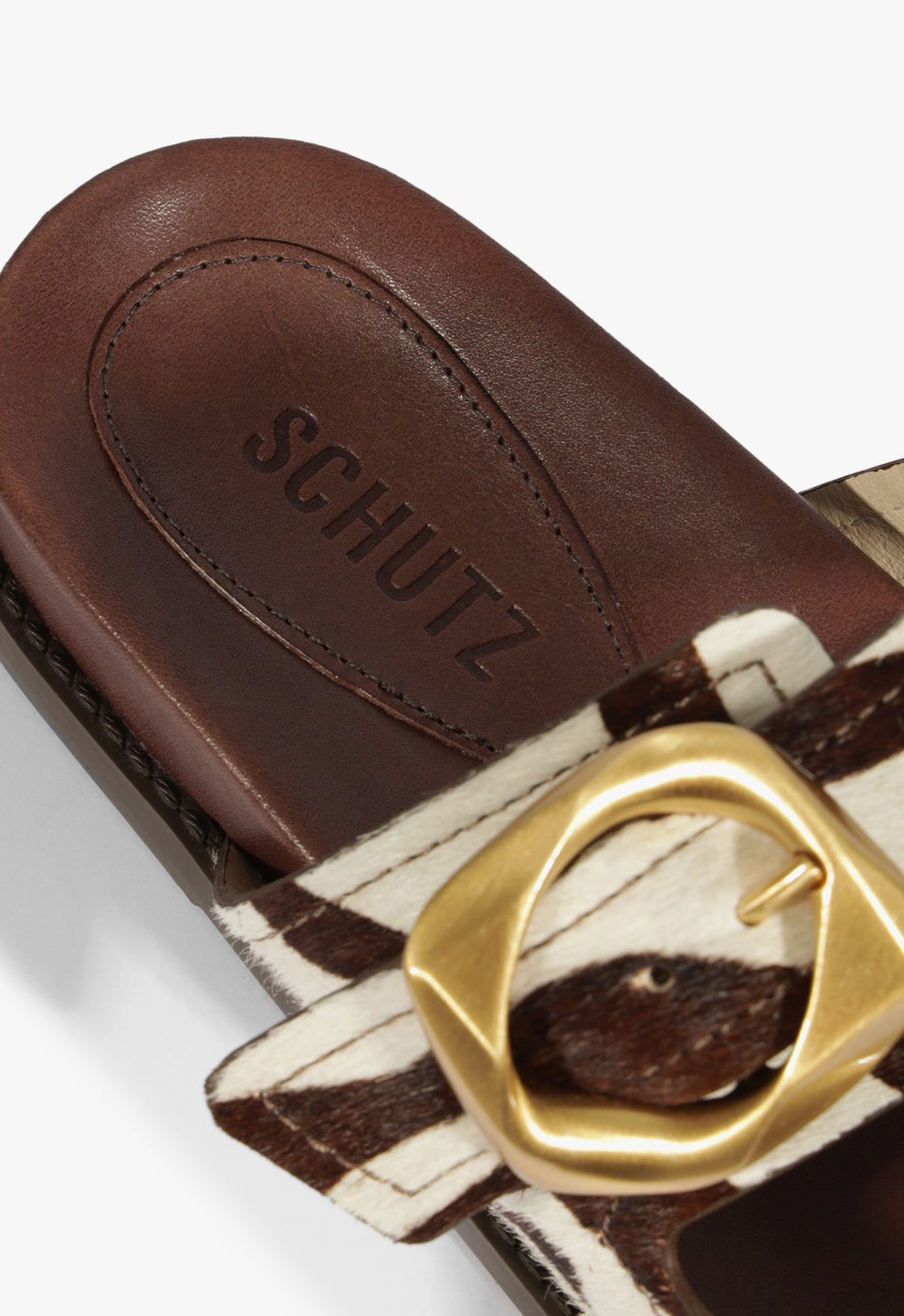 Olga Sporty Sandal | Animal Print Calf Hair – SCHUTZ