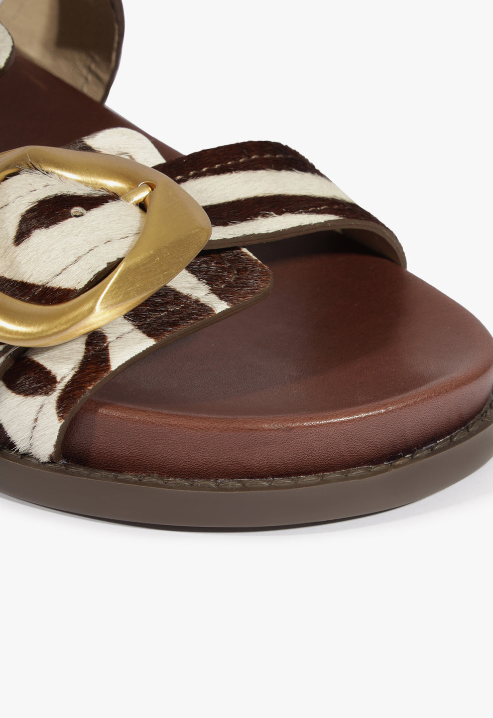 Olga Sporty Sandal | Animal Print Calf Hair – SCHUTZ