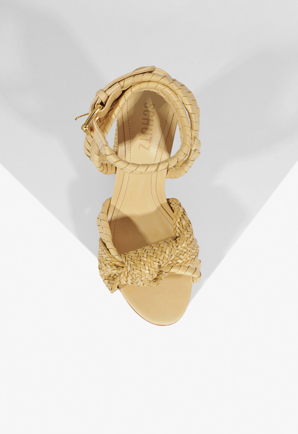 Khari Block Sandal | Beige | Synthetic – SCHUTZ