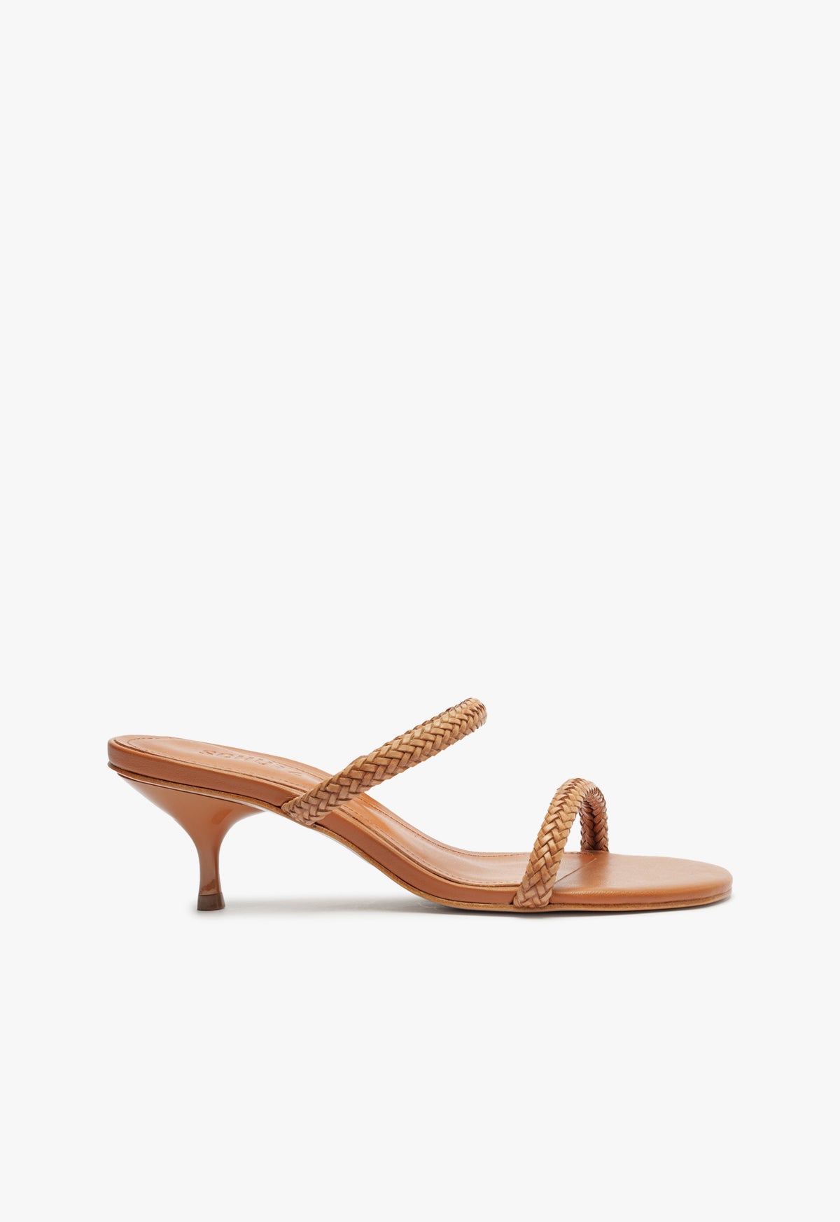 Taliah Woven Stiletto Sandal | Brown | Synthetic – SCHUTZ