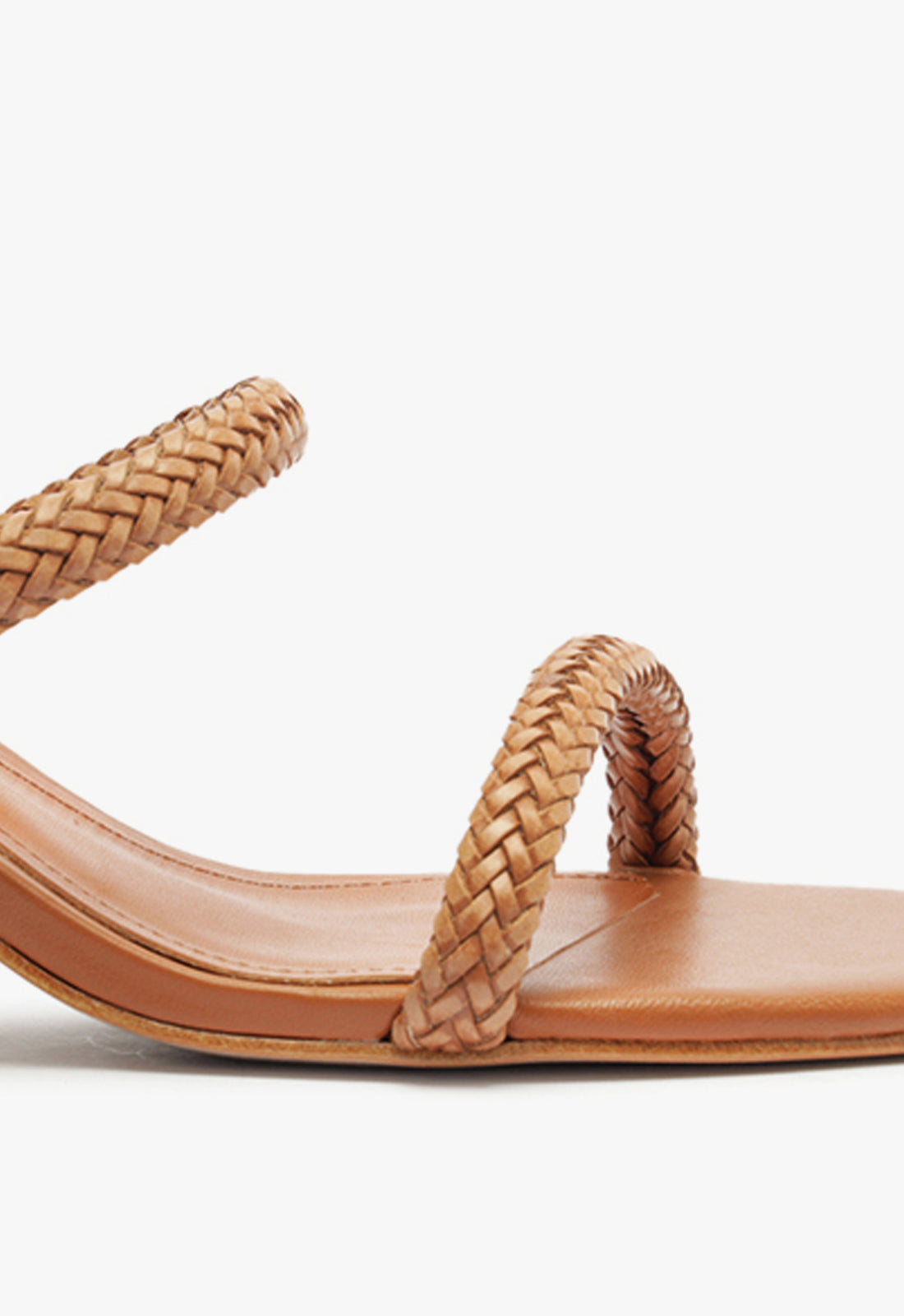 Taliah Woven Stiletto Sandal | Brown | Synthetic – SCHUTZ