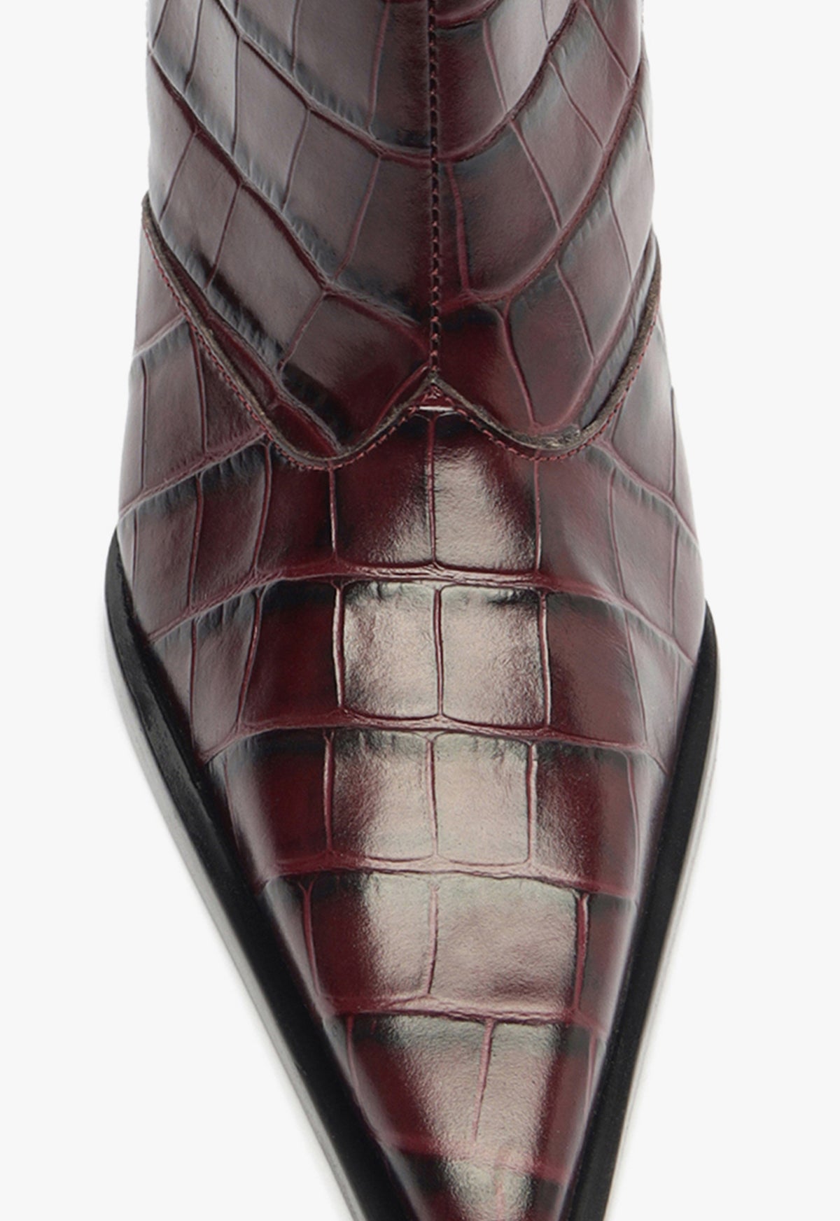 Burgundy Maroon Boots - Raffaela Bootie - Genuine Leather Bootie | SCHUTZ