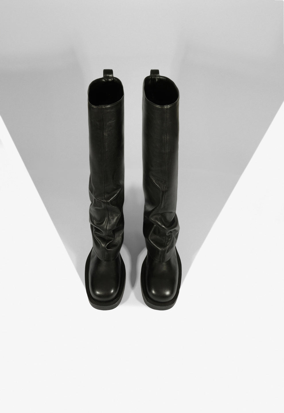 Black Knee-High Boot with a Fold-Over Cloak Keira | SCHUTZ