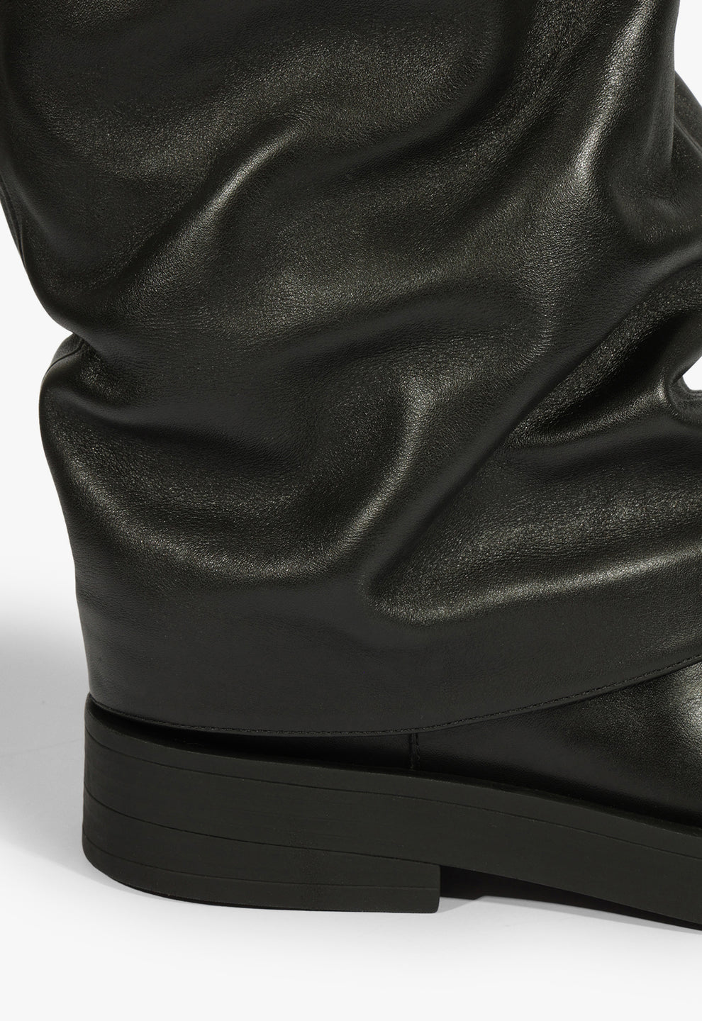 Black Knee-High Boot with a Fold-Over Cloak Keira | SCHUTZ