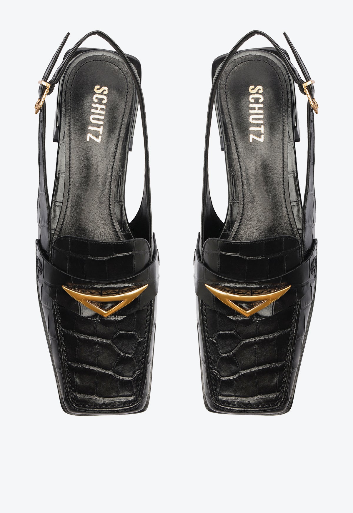 Arizona Sling Block Leather Pump – SCHUTZ