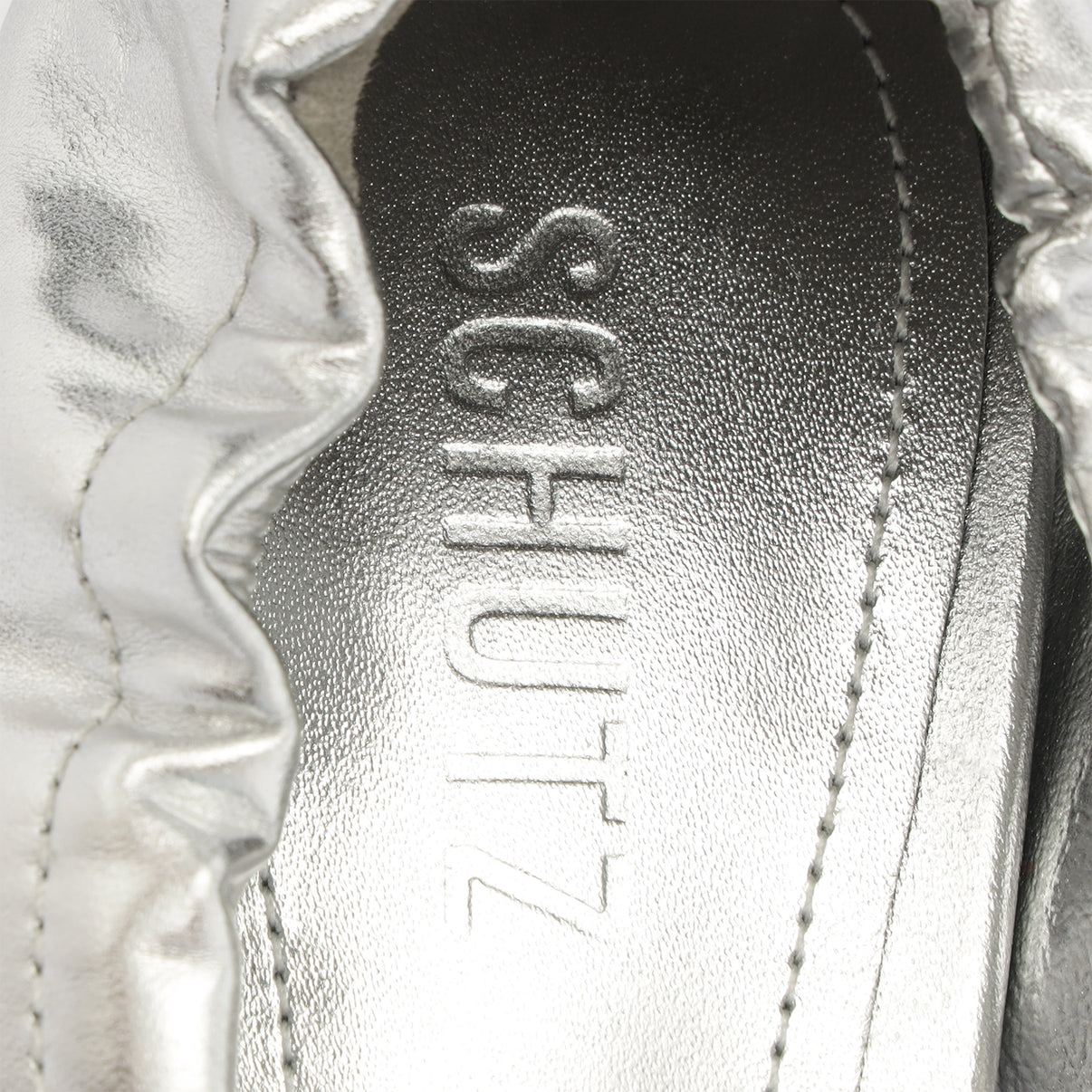 Bethany Flat Sandal | Silver Ballerina - SCHUTZ
