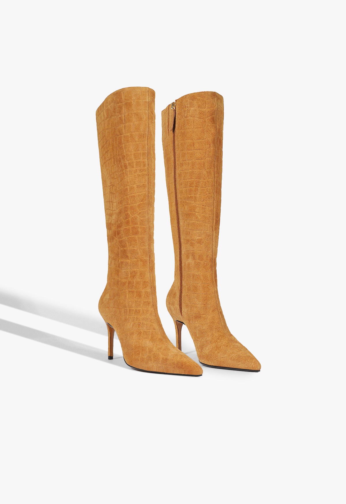 Light Brown Croc Boot Mary | SCHUTZ