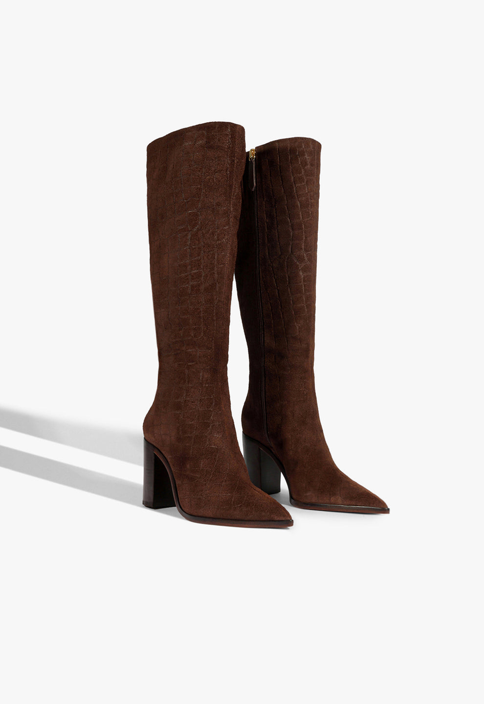 Brown Croc Boot Mary | SCHUTZ