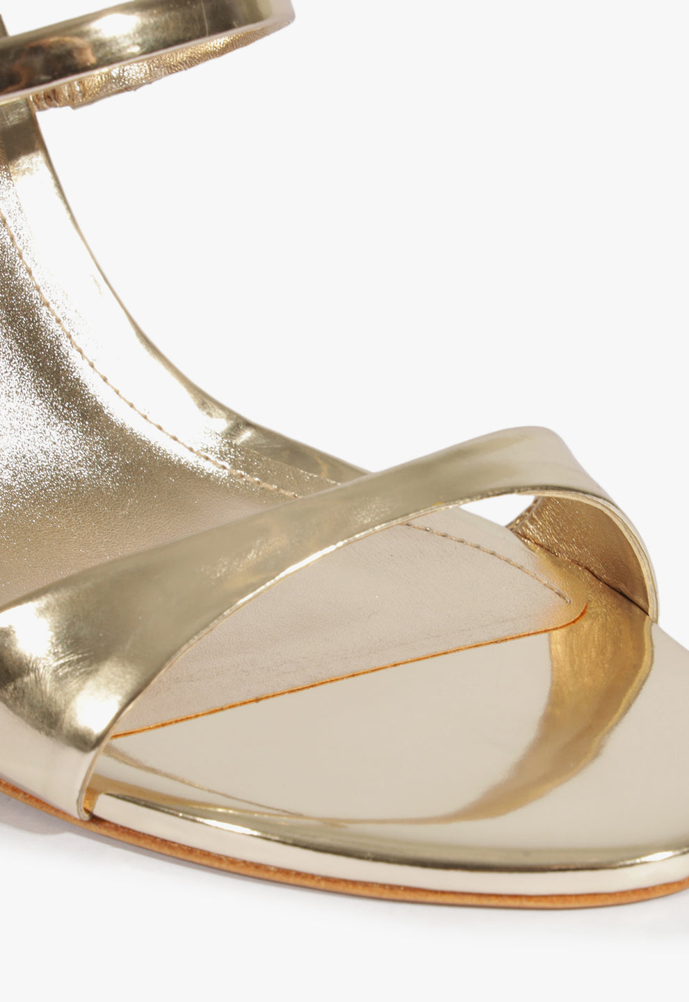 Jessica Mule Gold Sandal | Stiletto Heel - SCHUTZ