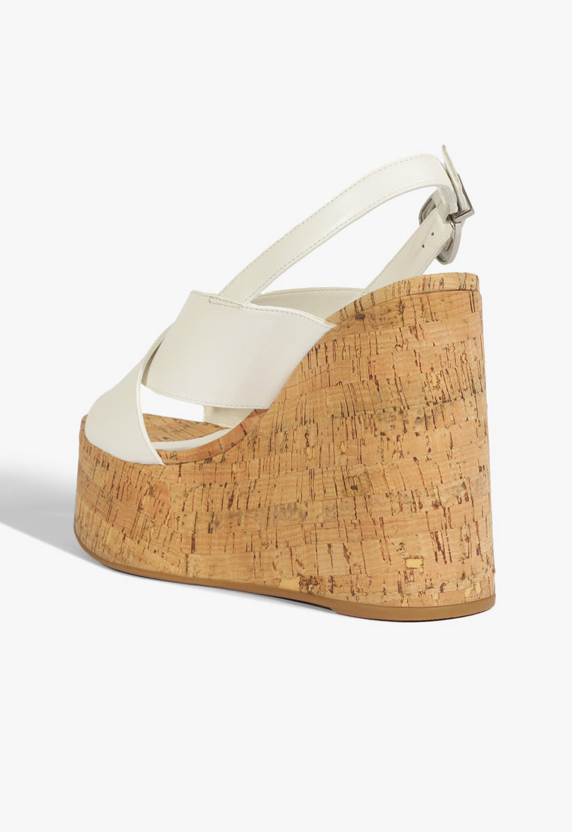 Jennifer Platform Sandal | White | Leather – SCHUTZ