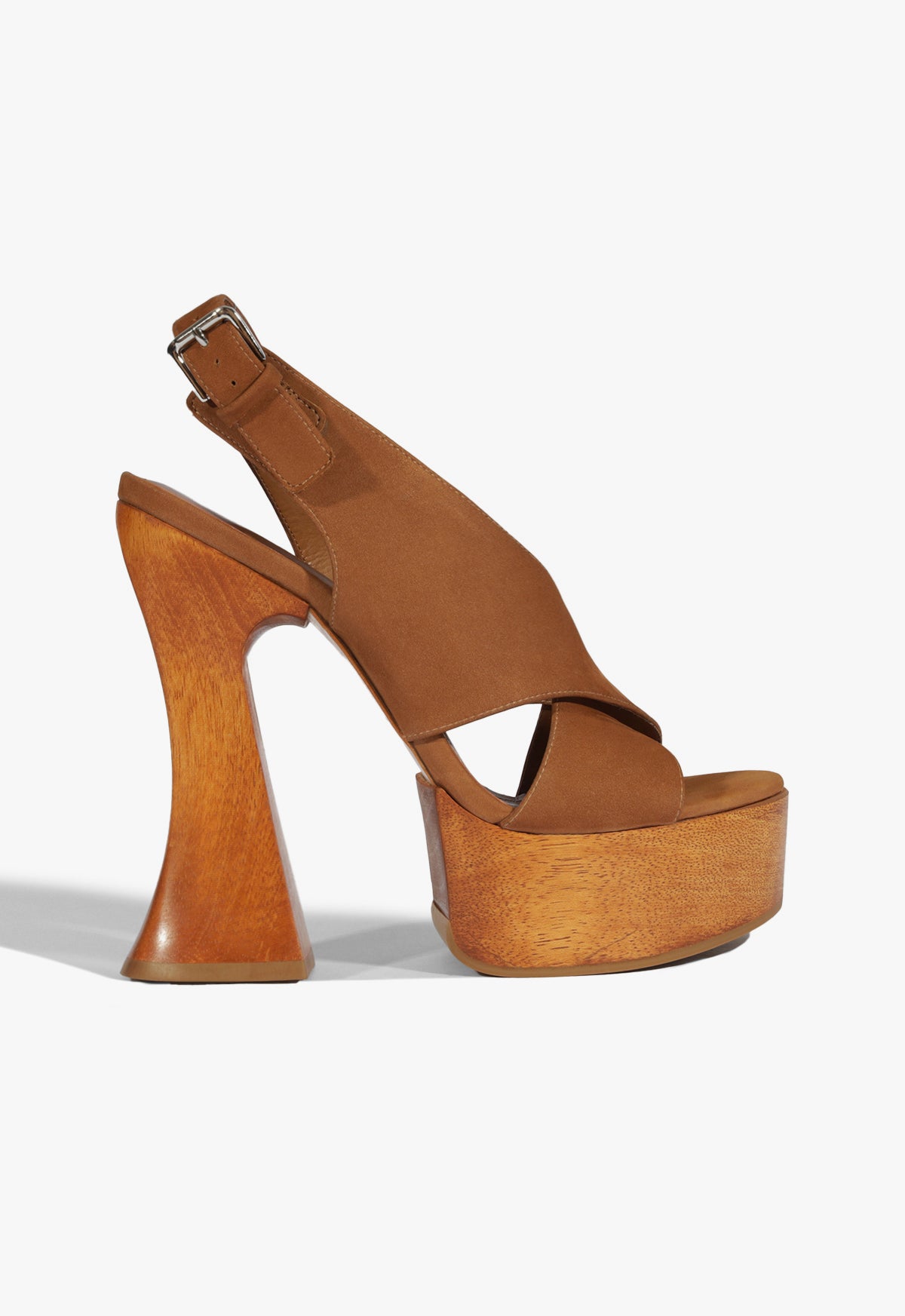 Jennifer Platform Sandal | Brown | Suede – SCHUTZ