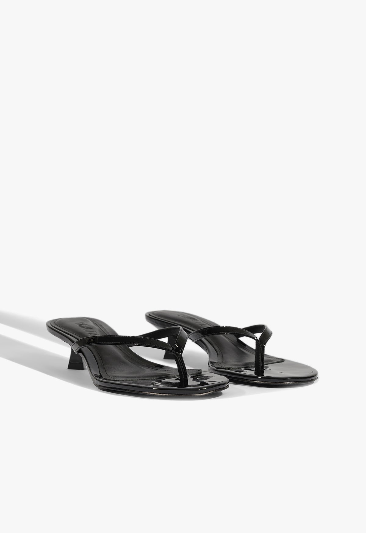 Carolyn Black Low Stiletto Heel Sandal – SCHUTZ