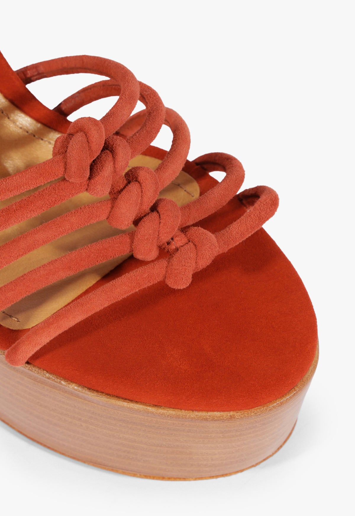 Sandy Platform Sandal | Orange | Suede – SCHUTZ