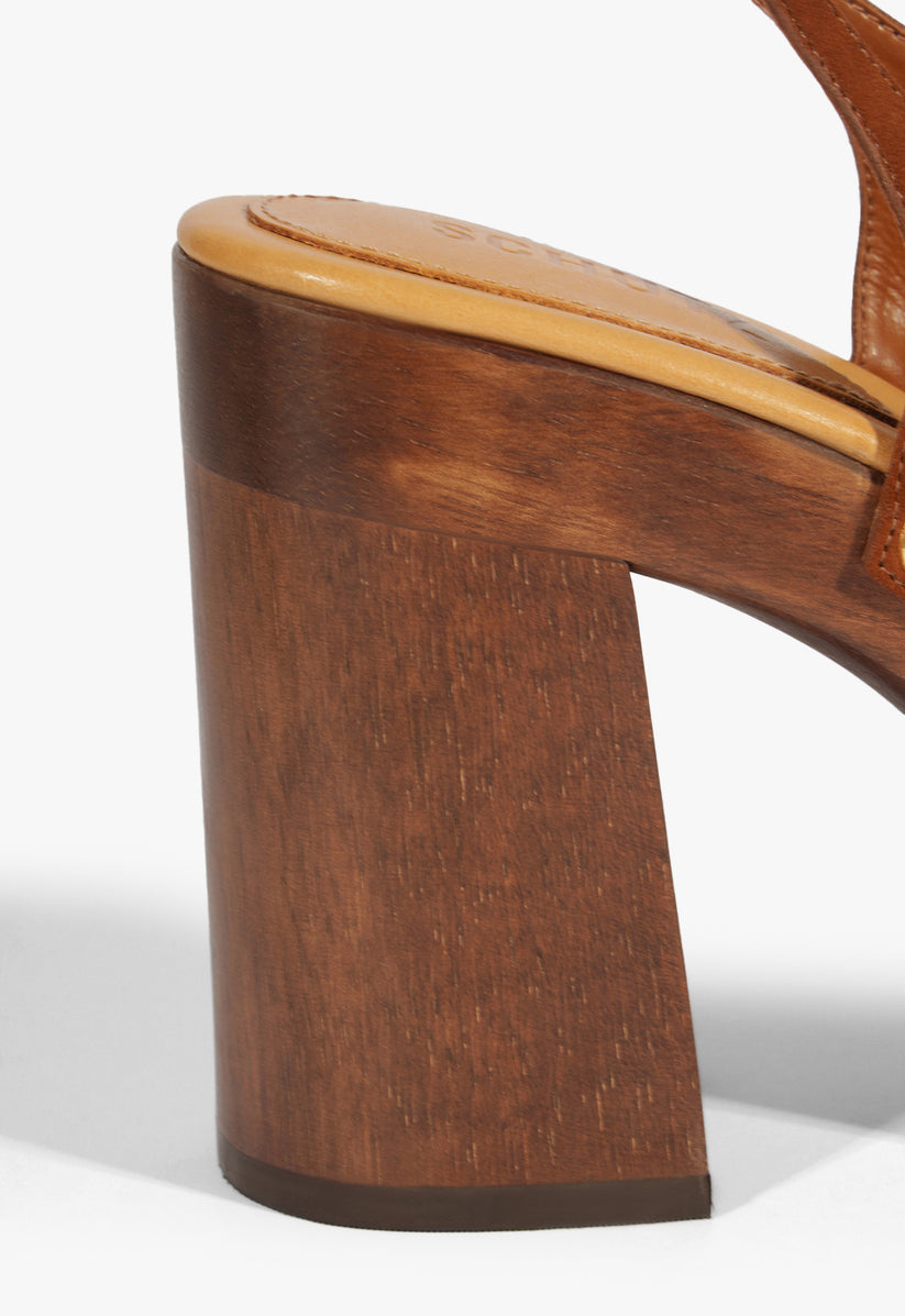 Rose Sling Platform Sandal | Brown Suede - SCHUTZ