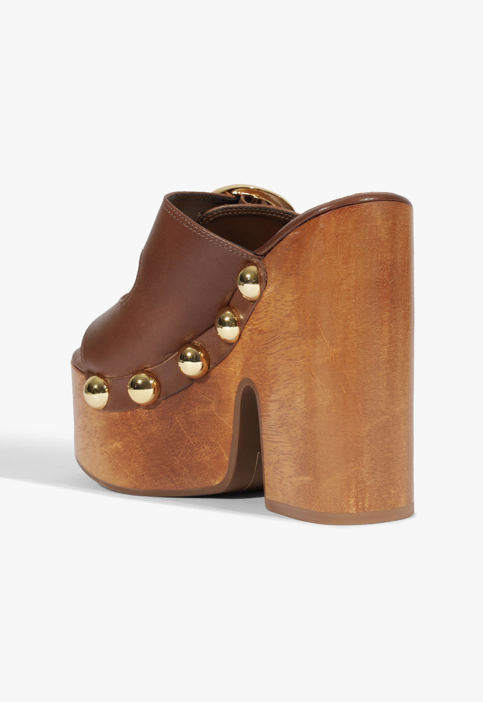 Juno Cutout Platform Sandal | Brown Leather - SCHUTZ