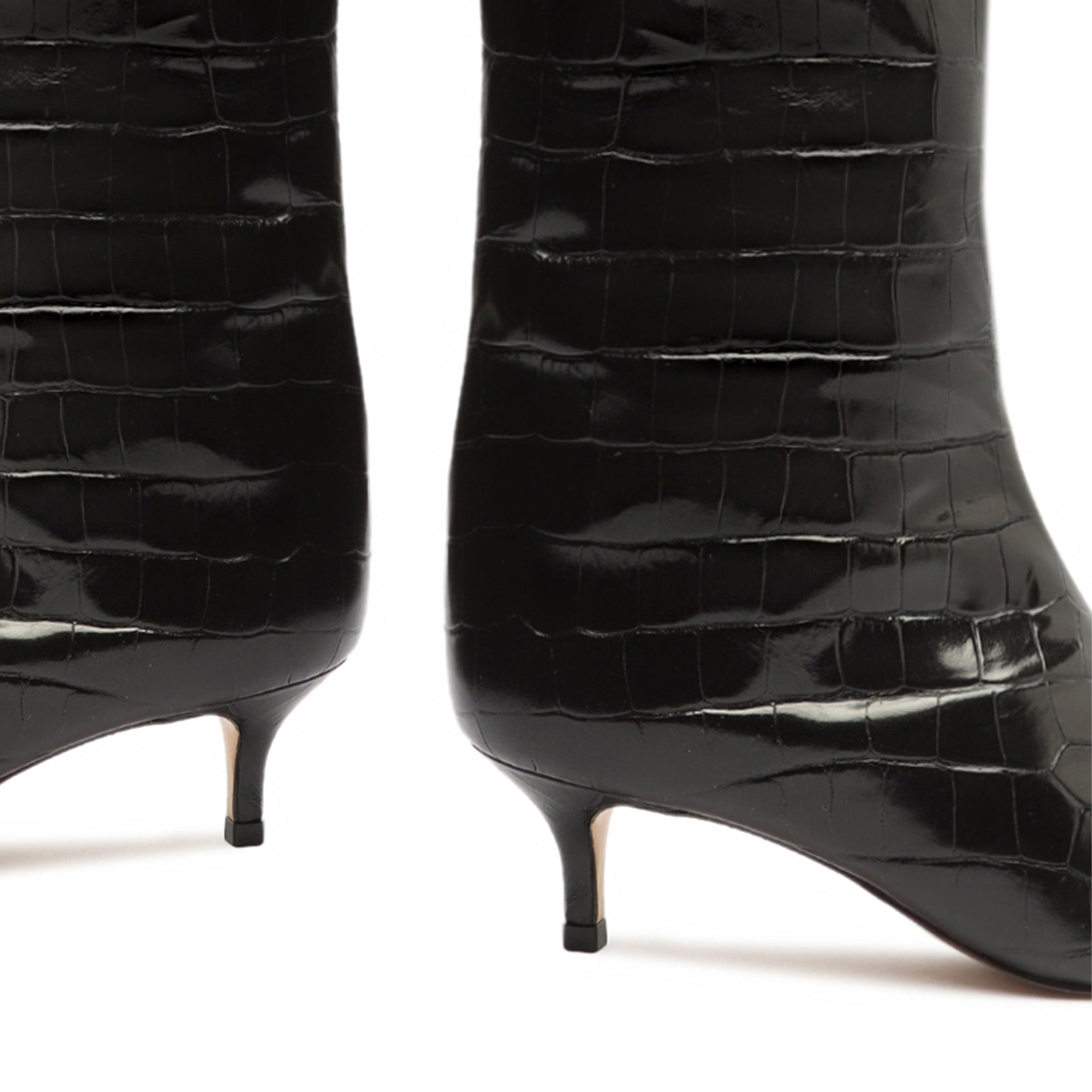 Maryana Lo Crocodile Embossed Leather Boot