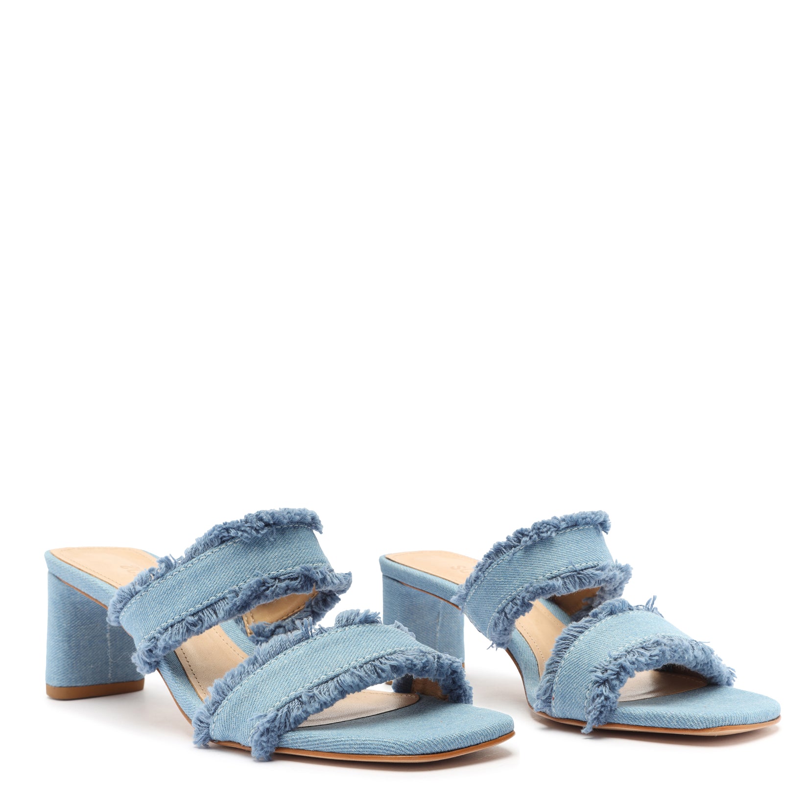 Amely Mid Block Denim Sandal – SCHUTZ
