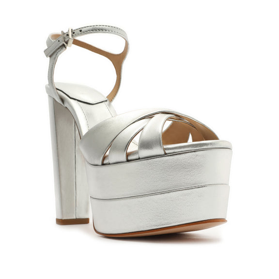Keefa High Metallic Leather Sandal – SCHUTZ